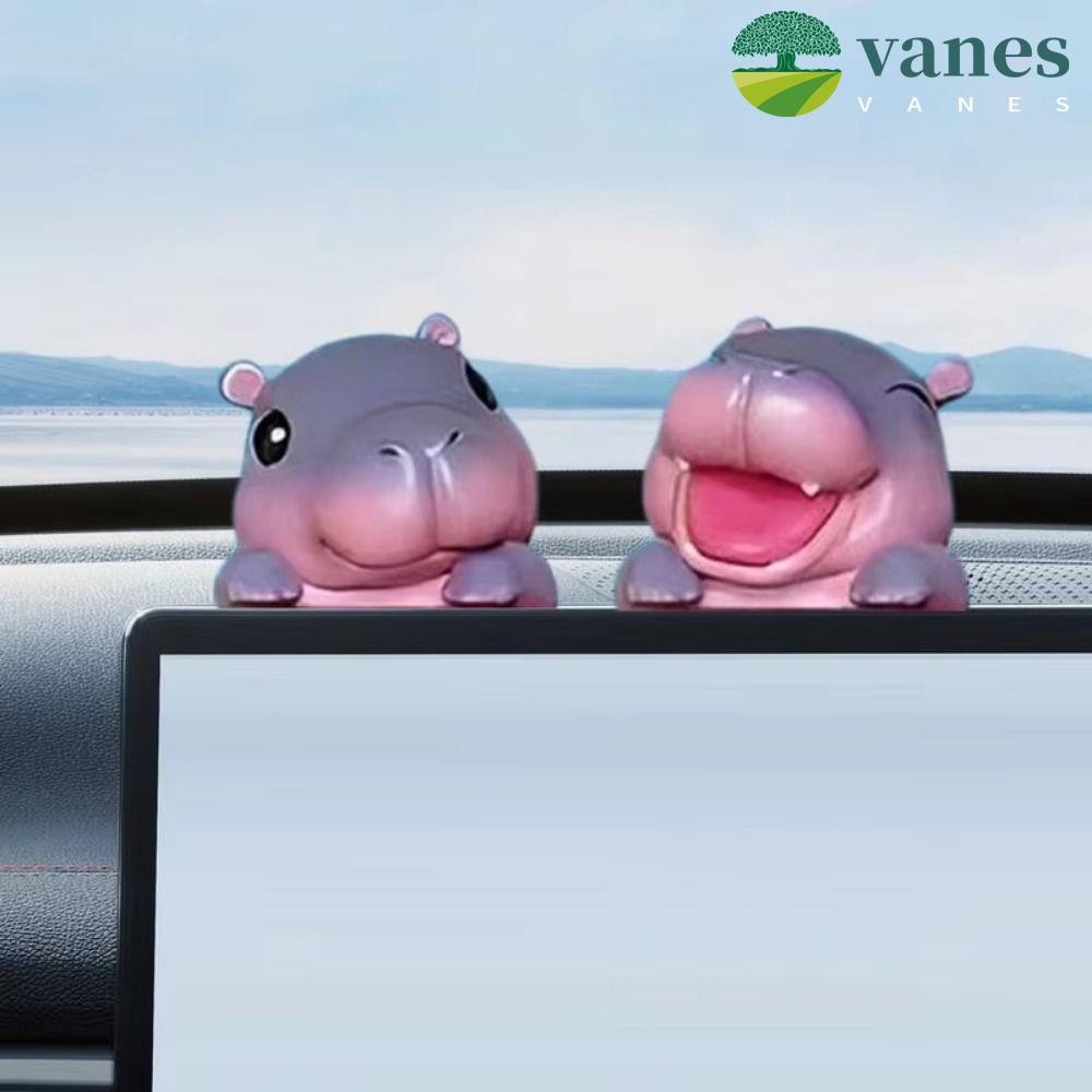 VANES Computer Monitor Decor, Mini Dolls Cartoon Moo Deng Screen ...