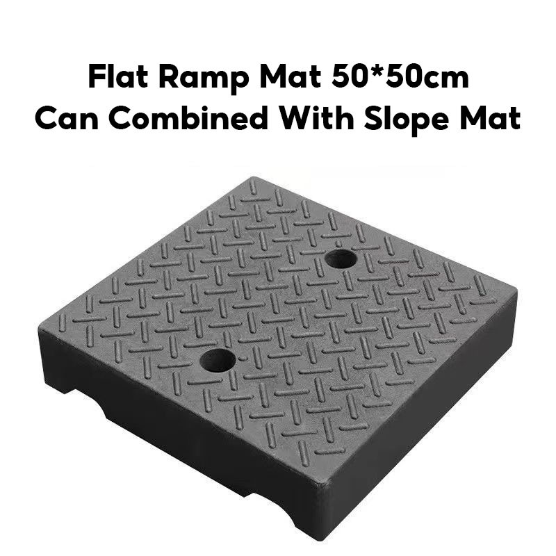 Roadside slope 50*50cm Flat Platform Rubber Pad defense door large ...