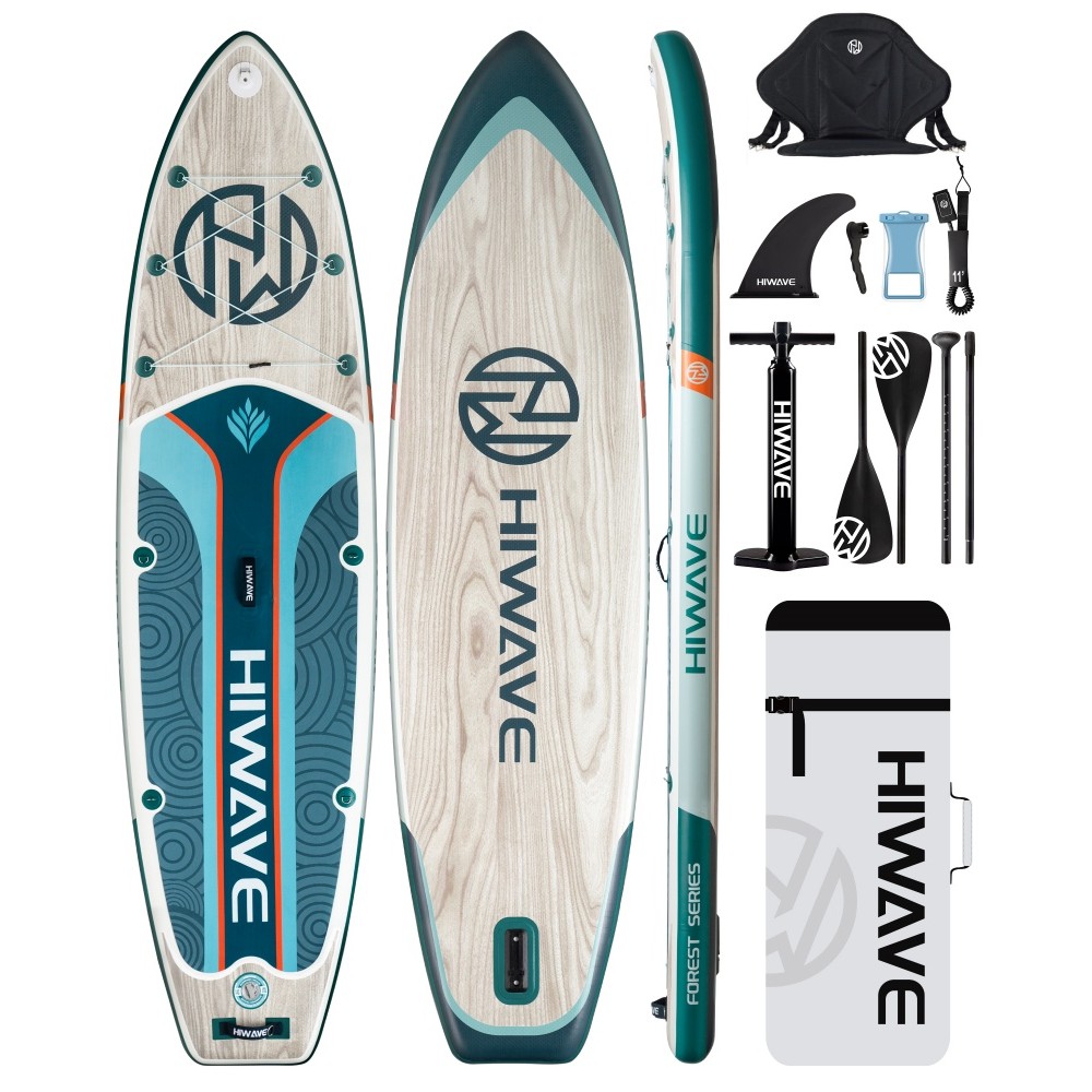 HIWAVE Inflatable Surfboard Stand Up Paddle Board 11'*34''*6'' Extra ...