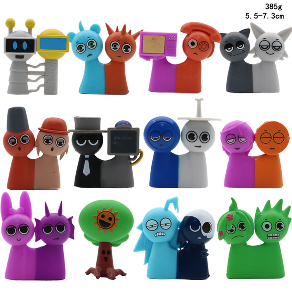 Rhythm Box Sprunki Mutation Siamese Figure Game Doll Model Ornaments ...