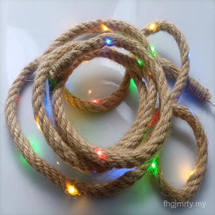 E9tp Hemp Rope Light String Copper Wire Light Hemp Rope Light String ...