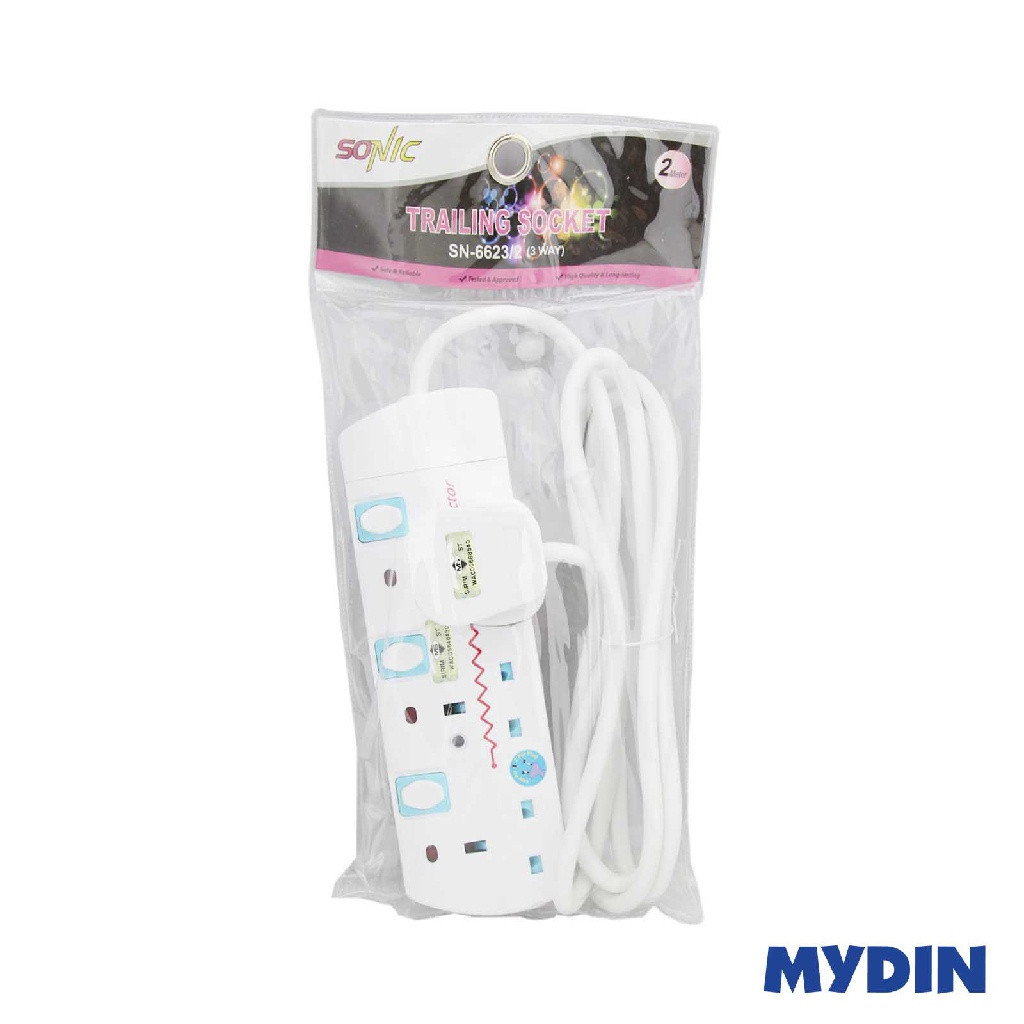Sonic Trailing Socket (3-gang x 2m) | Shopee Malaysia