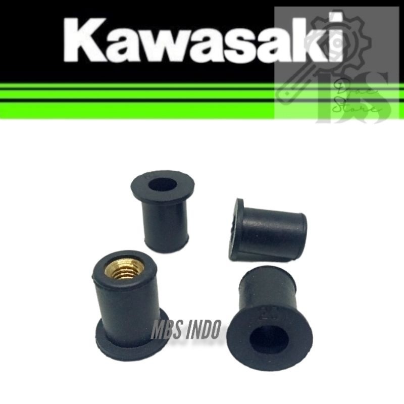 ORIGINAL NINJA RR KAWASAIK VISOR RUBBER NUT / NINJA 250 VISOR NUT, ZX ...