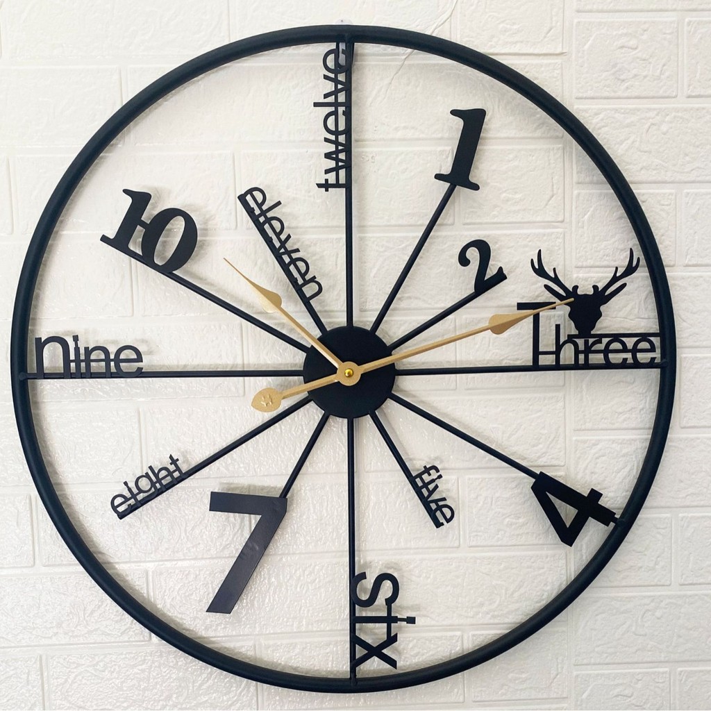 Aksesori jenis popular jam senyap gaya Eropah retro besi tempa jam besi ...