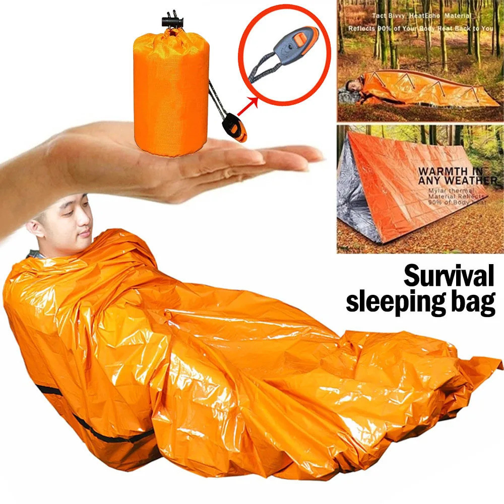 Outdoor Life Bivy Emergency Sleeping Bag Thermal Keep Warm Waterproof ...