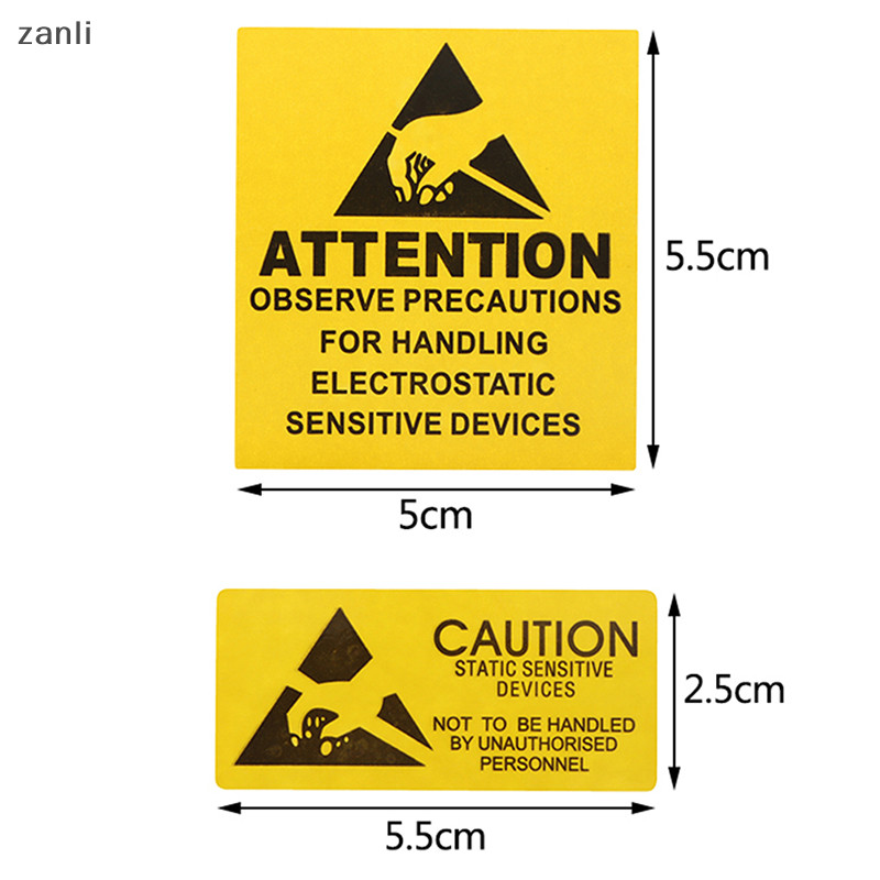 MY 40Pcs Caution Sticky Sticker Adhesive Warning Label ESD Static ...