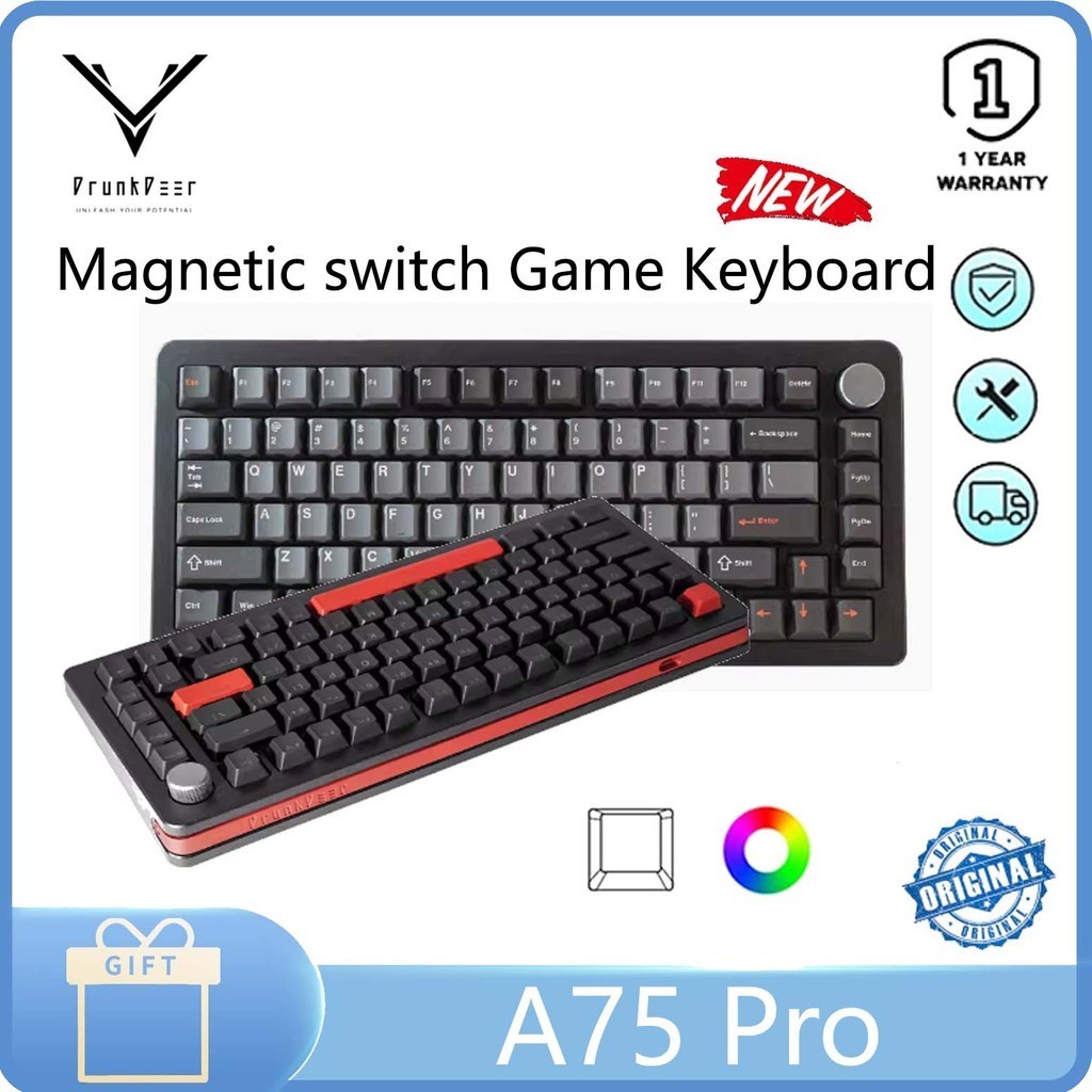 DrunkDeer A75Pro New Magnetic Axis Gaming Keyboard Metal Texture RT Waxing Wooting Esports Grade ...