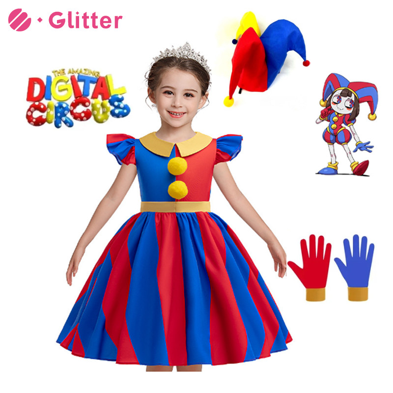 The Amazing Digital Circus Pomni Cosplay Costume For Kids Girl TV ...