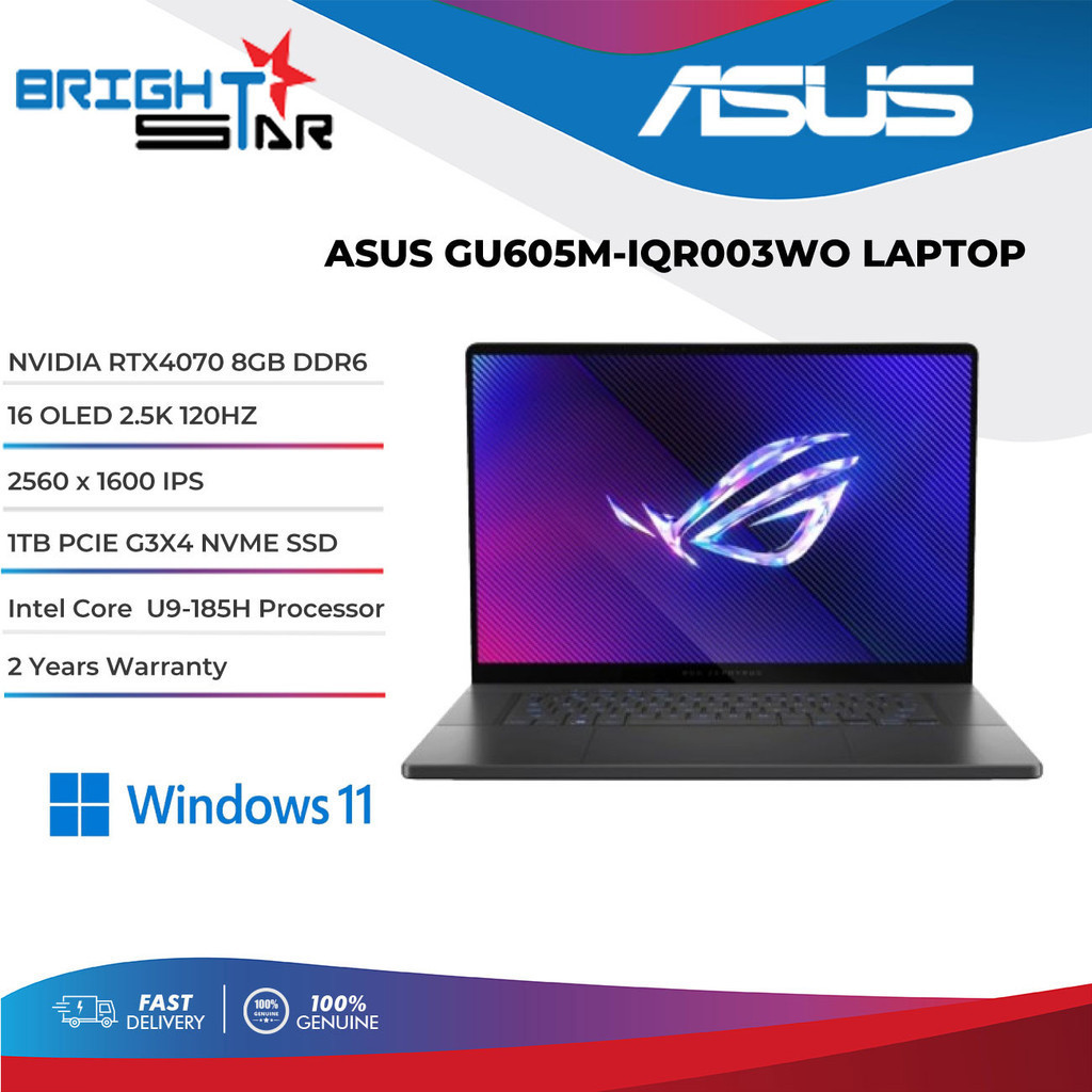 ASUS ROG ZEPHYRUS G16 GU605M-IQR003WO/16 OLED 2.5K 240HZ/U9-185H/32GB ...