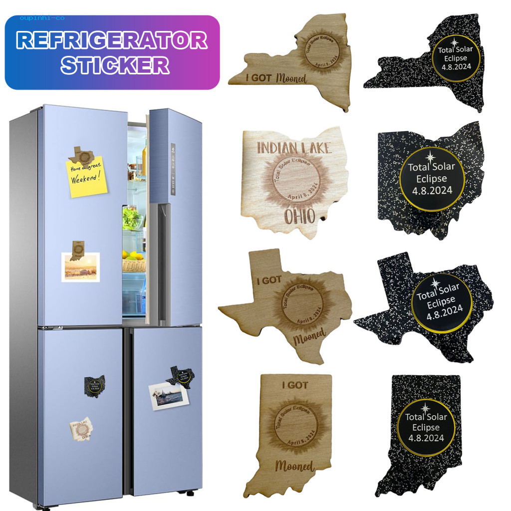 Ou 2024 Solar Eclipse Refrigerator Magnet Solar Eclipse Keepsake Magnet ...