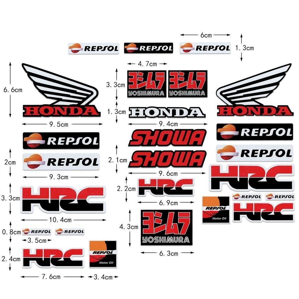 Motorcycle Helmet Stickers,Honda Logo Reflective Set Stickers,Modified ...