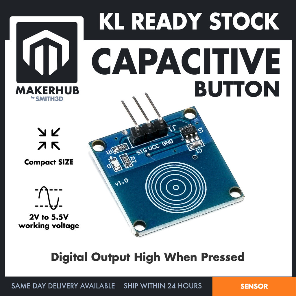 Capacitive Button Touch Sensor Button For Arduino Iot Application