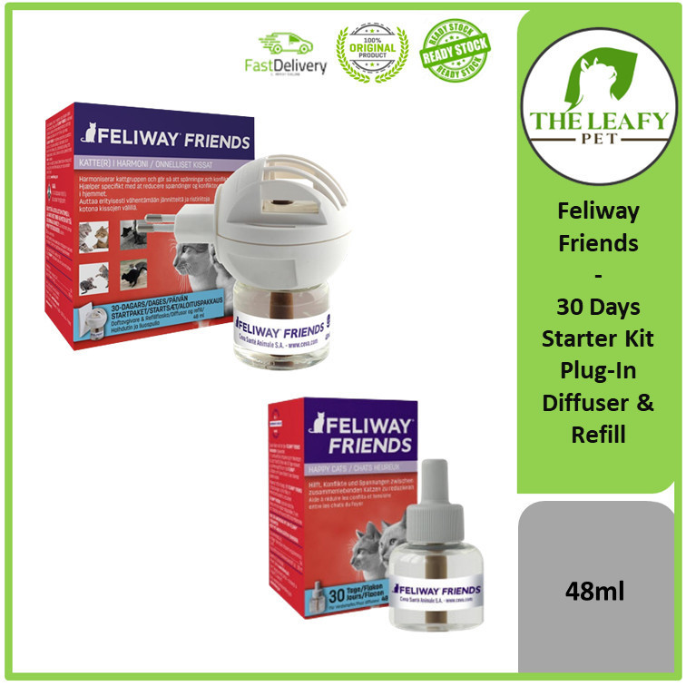 Feliway Friends 30 Day Plug In Diffuser For Cat Starter Kit ( Diffuser ...