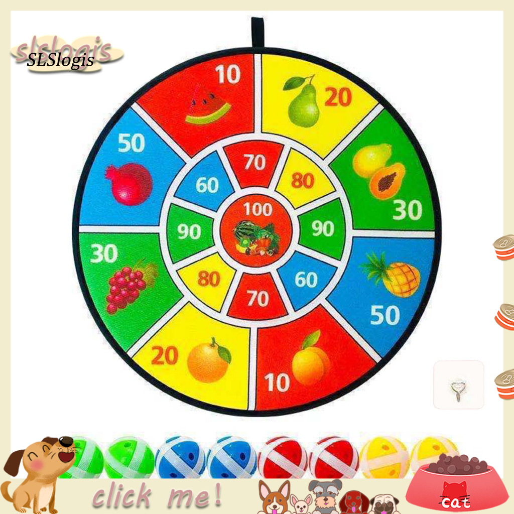 SGW_ Children Dart Board Kids Dart Board Colorful Print Sticky Ball ...