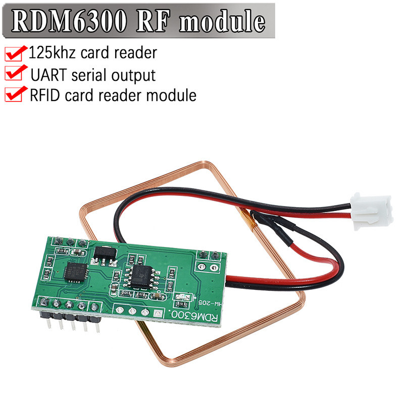 1PCS 125Khz RFID Reader Module RDM6300 UART Output Access Control ...