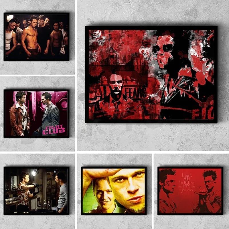 Poster Kanvas Filem Klasik Fight Club - Potret Watak Ikonik untuk ...