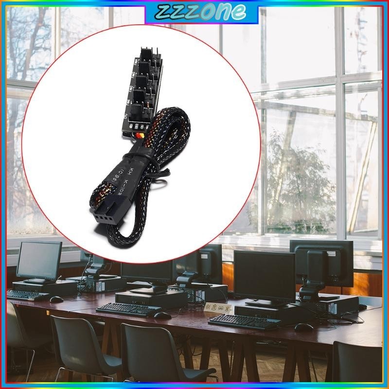 zzz Chassis Fan Hub CPU Cooling 5 Port to Fan-Header with 4 Pin PWM ...