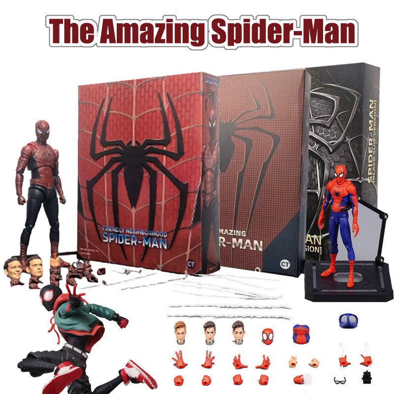 S.H.Figure CT Mafex 147 Symbiote Spider-Man Noir Miles Morales Iron ...