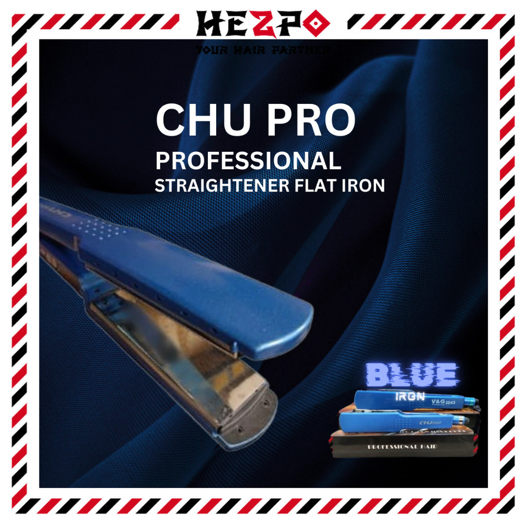 CHU PRO PROFESSIONAL HAIR FLAT IRON (BLUE) | Shopee Malaysia