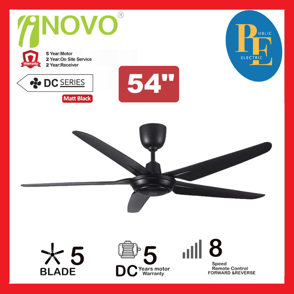 Regair Inovo V15 54 inches DC Motor 8+8 Speed Remote Control Ceiling ...