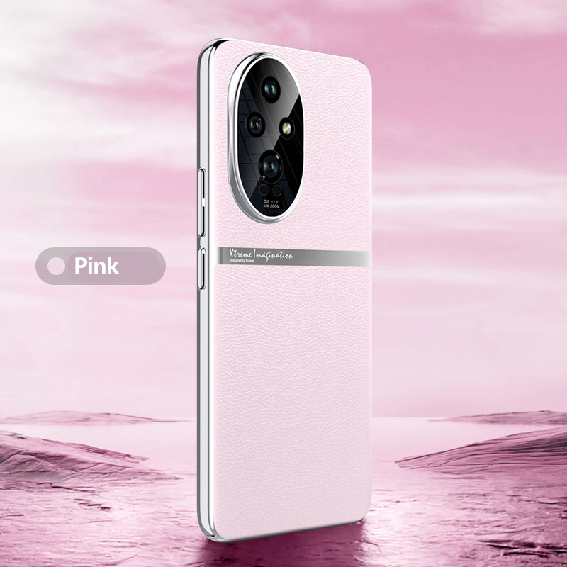 Electroplating Plain Leather Phone Case For Honor 200Pro 200 Anti-fall ...