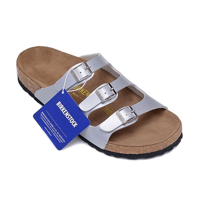 BK Sandals Cork Sole Slippers Three Buckle Unisex Shoes Beach Slippers ...