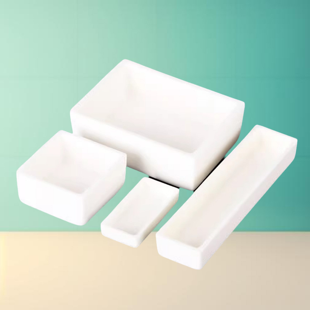 200x100x25mm 370ml square alumina crucible | High temperature resistant ...