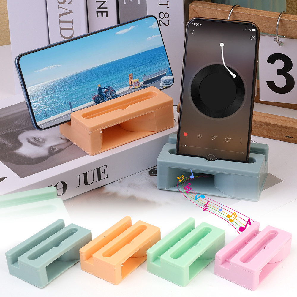 Mobile Phone Holder Amplifier - Plastic Sound Speaker Phone Kickstand ...