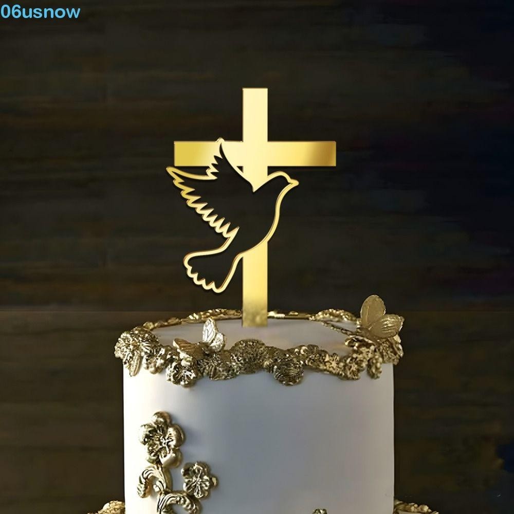 USNOW Baking Cake Insert, Acrylic Creative Cross Cake Topper, Holy ...