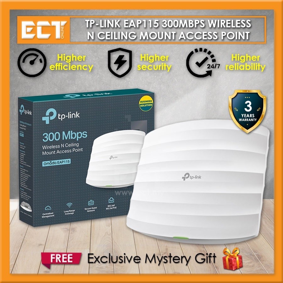 Tp Link Omada Eap115 300mbps Wireless N Ceiling Mount Access Point