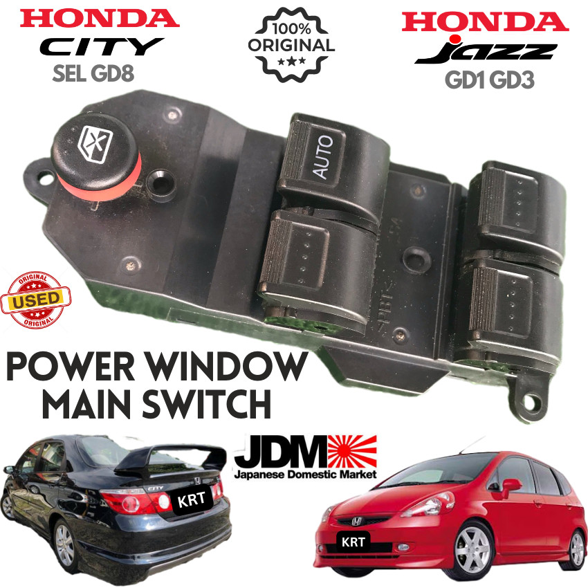 Power Window Main Switch Original Used Fit For HONDA City SEL GD8 HONDA ...