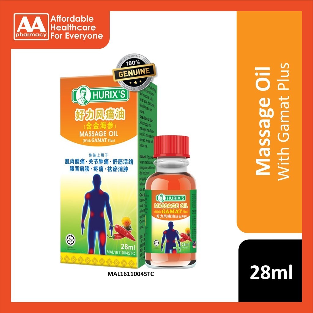 Hurix's Massage Oil With Gamat Plus 28ml | Shopee Malaysia