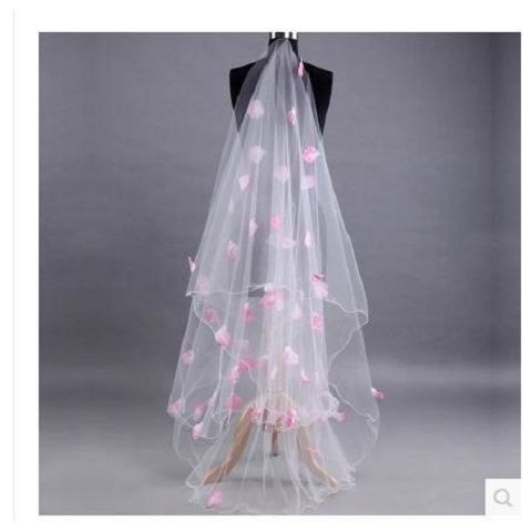 Bridal Wedding Rice Extra Long Veil Wedding Dress Trailing Korean Style ...
