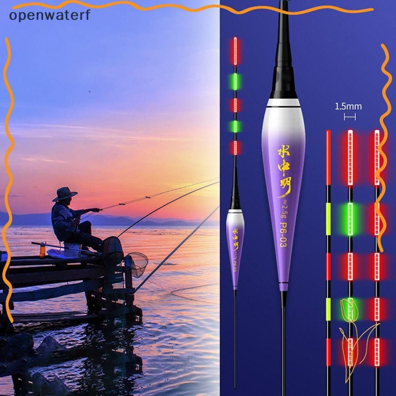 [openwaterf] Smart LED Fishing Float 2Light Highly Sensitive Remind ...