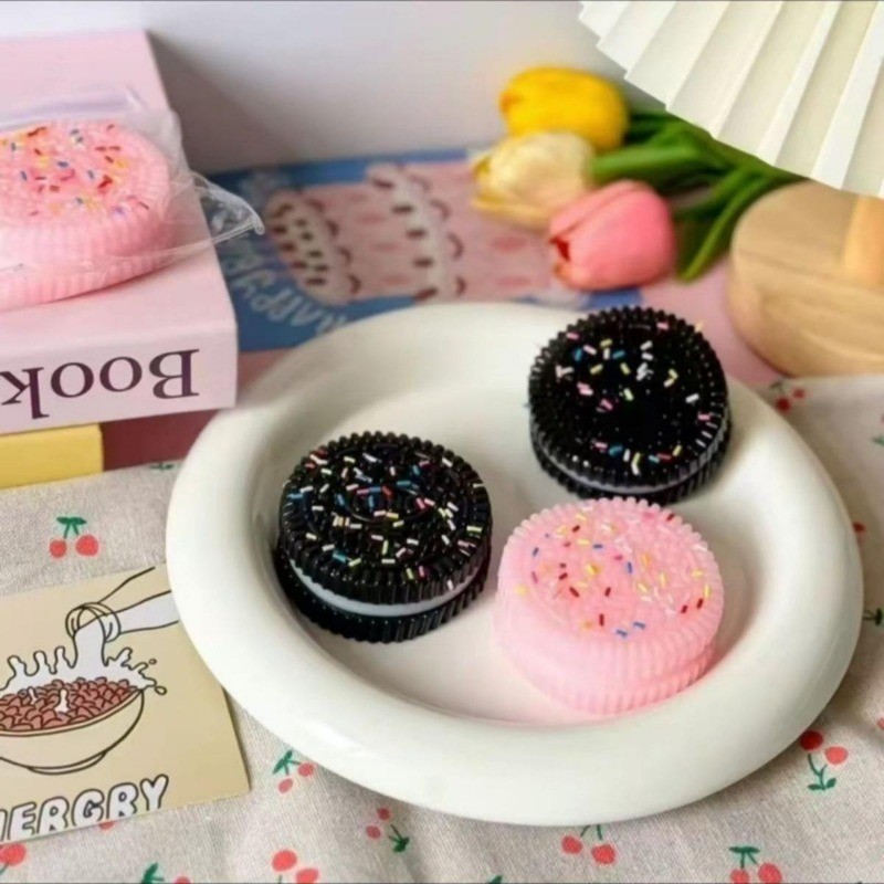 Cartoon Oreo Squishy Toys Super Soft Stress Relief Toys Itaba Squishy ...