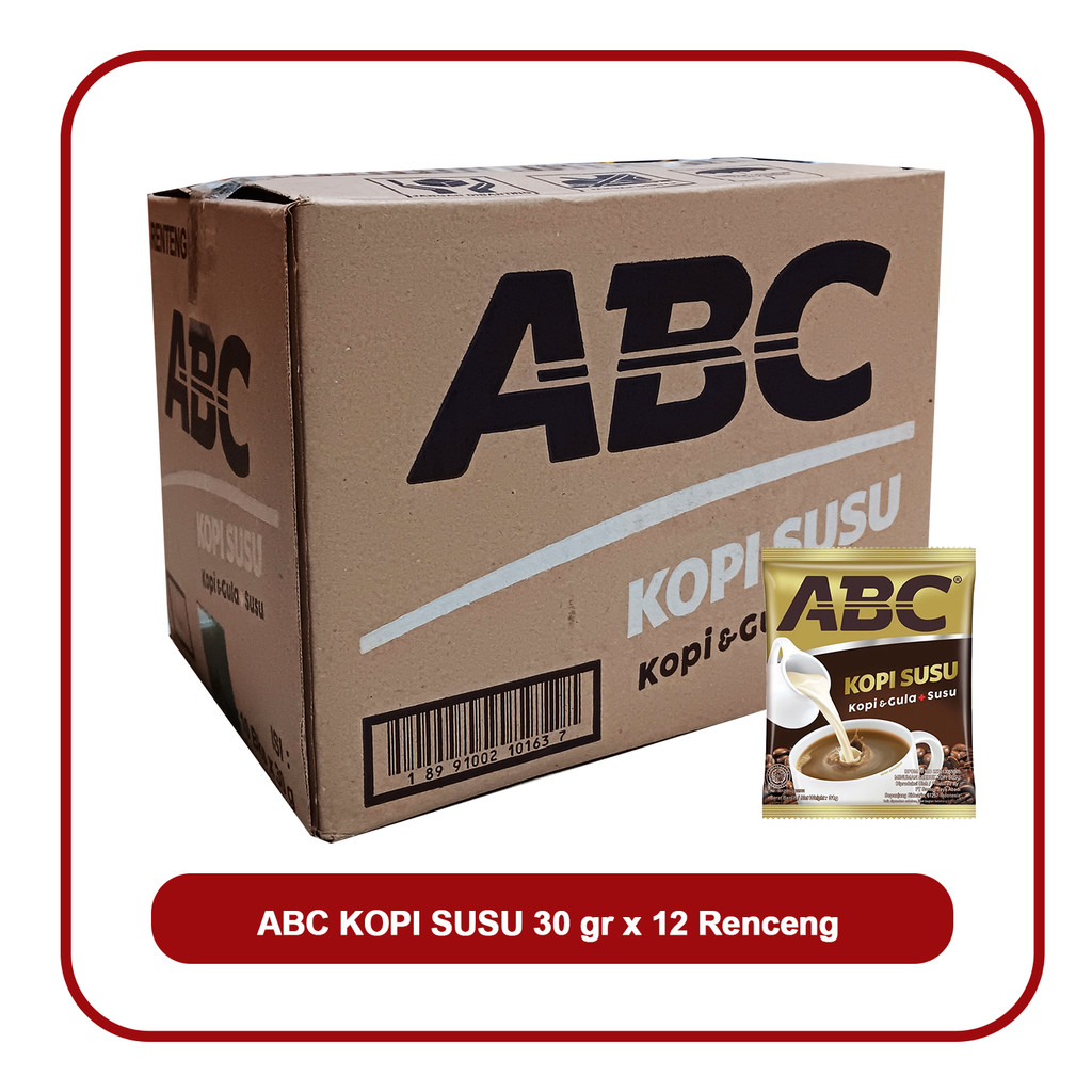 Abc Coffee Milk Sachet 1 Box (12 Renceng) Coffee Sugar Milk Drink ...