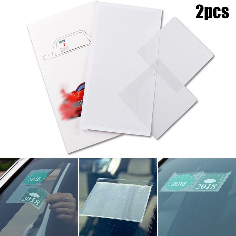 Universal Car Windscreen Ticket Holder Clear Pocket Square Shape 90mm X ...