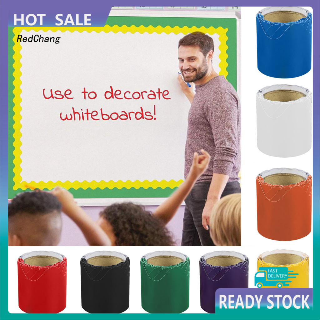 RC~ Diy Craft Supplies Whiteboard Border Sticker Colorful Wavy Edge ...