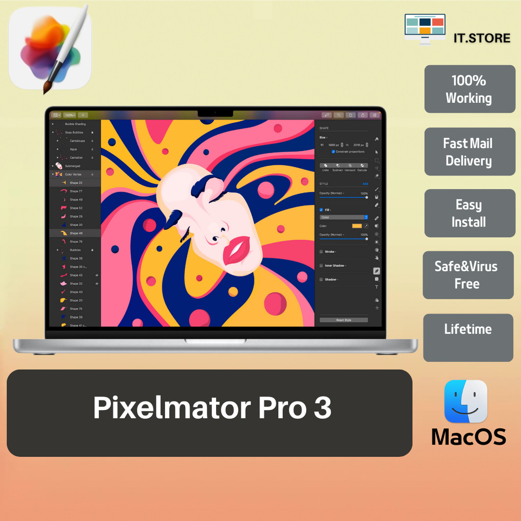 Pixelmator Pro 3 MacOS – Advanced image editor with AI enhancements for pro photo editing ...