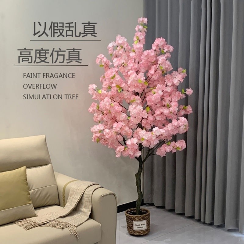 Pokok Cherry Blossom Tiruan Hiasan Dalaman Pokok Palsu Bonsai Pokok ...