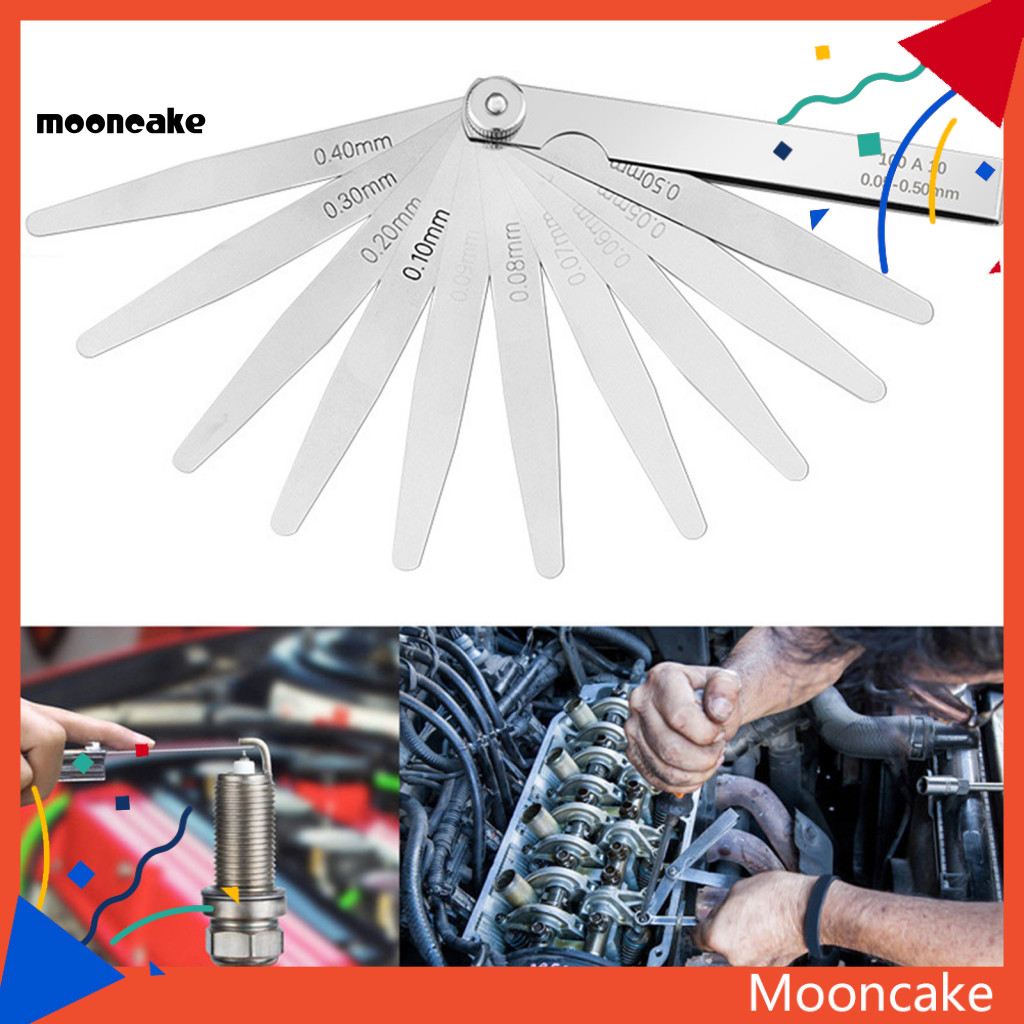 Moon* Compact Feeler Gauge Set Foldable Feeler Gauge Set Stainless ...
