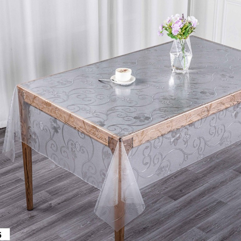 Waterproof Transparent Table Cloth Various Sizes Clear Dining Table Mat ...