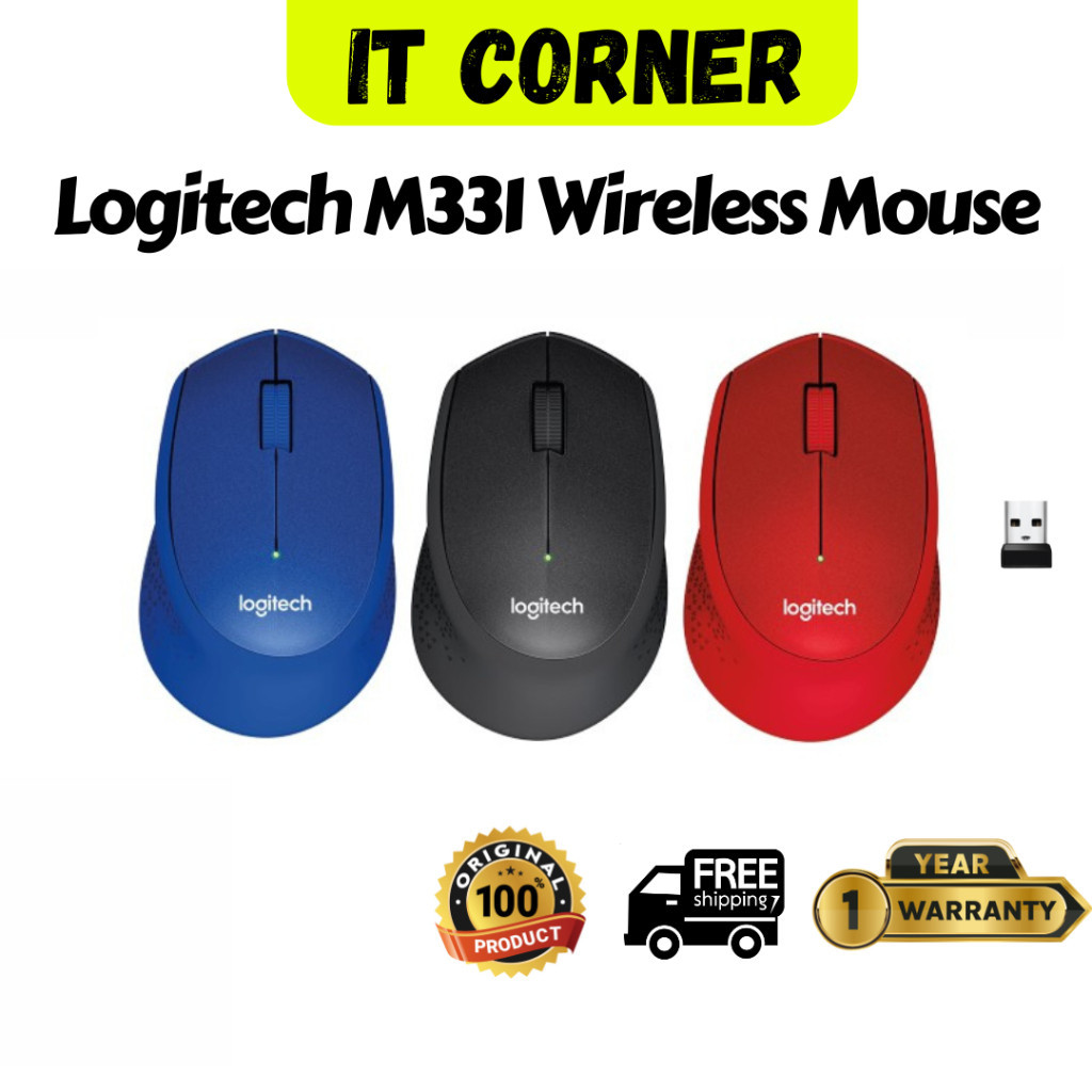 Logitech M331 Silent Plus Wireless Mouse, 2.4 GHz with USB Nano ...