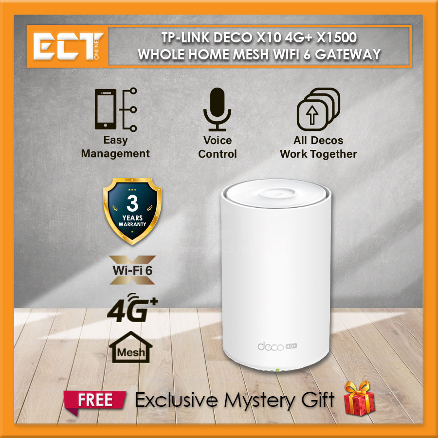 TP-Link Deco X10 4G+ AX1500 Whole Home Mesh WiFi 6 Gateway with Build ...