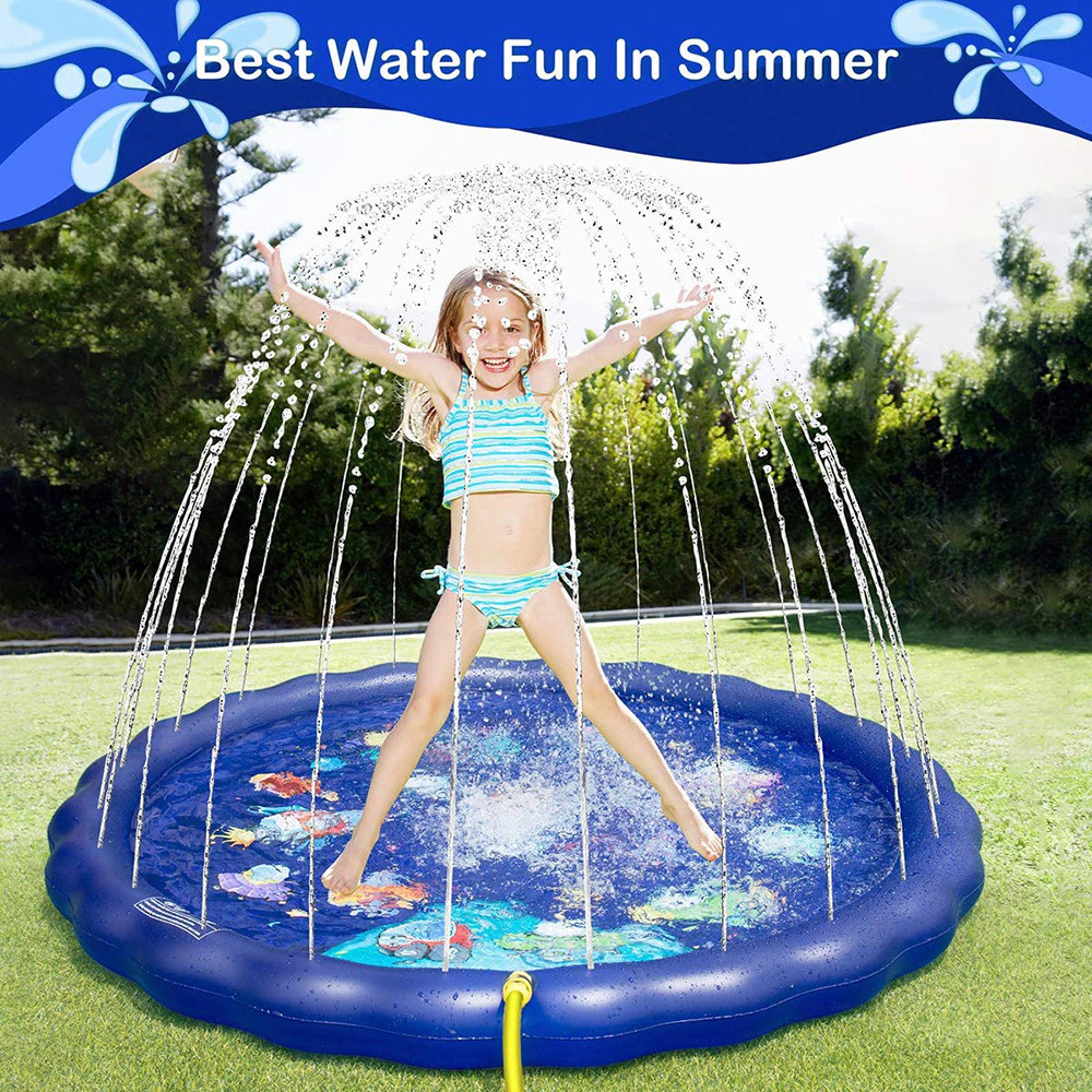 3-in-1 Splash Pad for Kids Toddler Sprinkler Pool Outside Water Toys ...