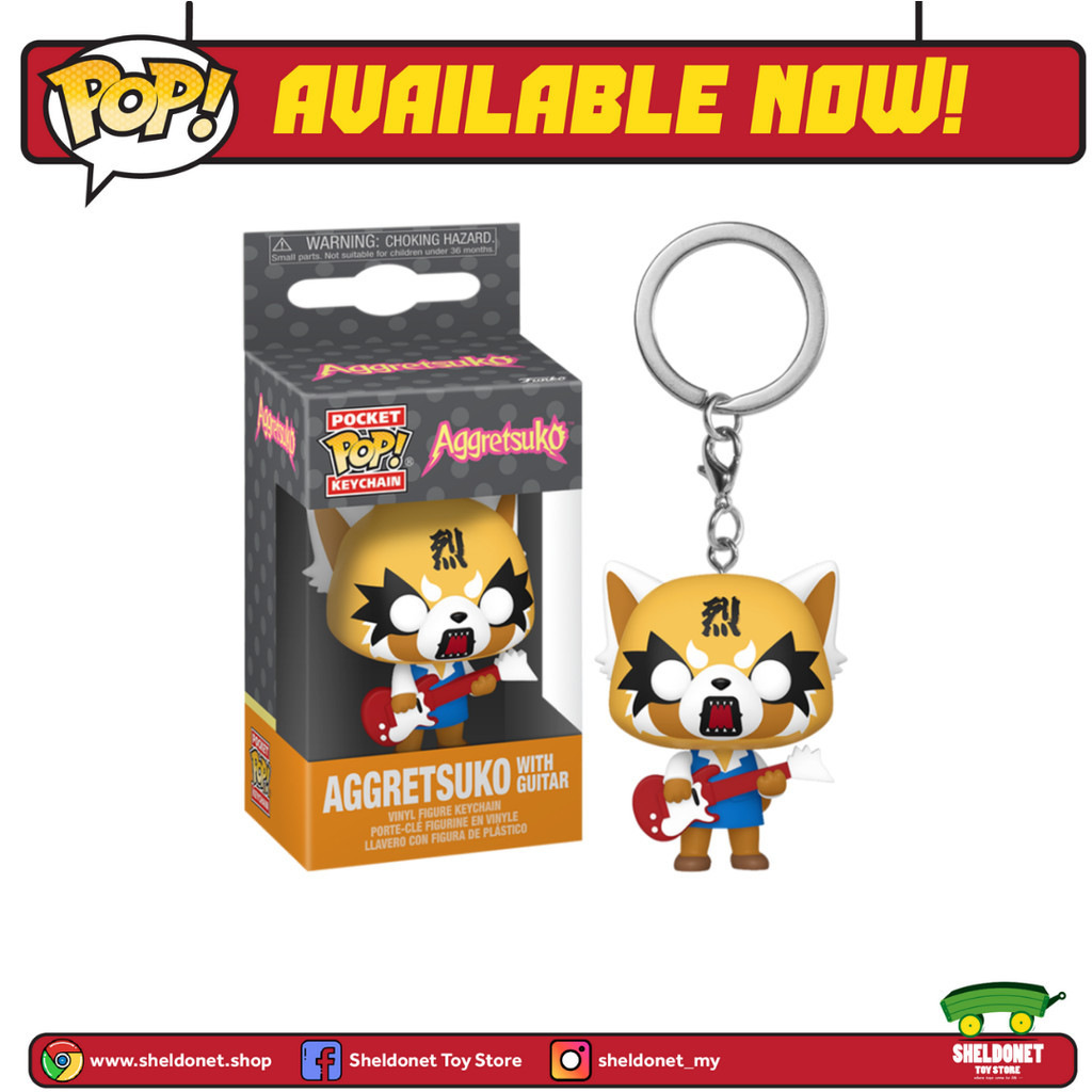 Funko Pocket Pop! Keychain: Sanrio - Aggretsuko With Guitar | Shopee ...