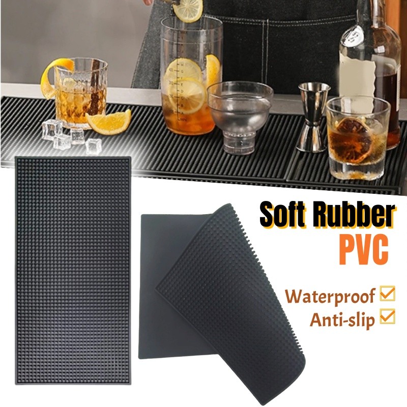 Rubber Service Bar Mat PVC Pad Anti-slip Rubber Bar Spill Mat Kitchen ...