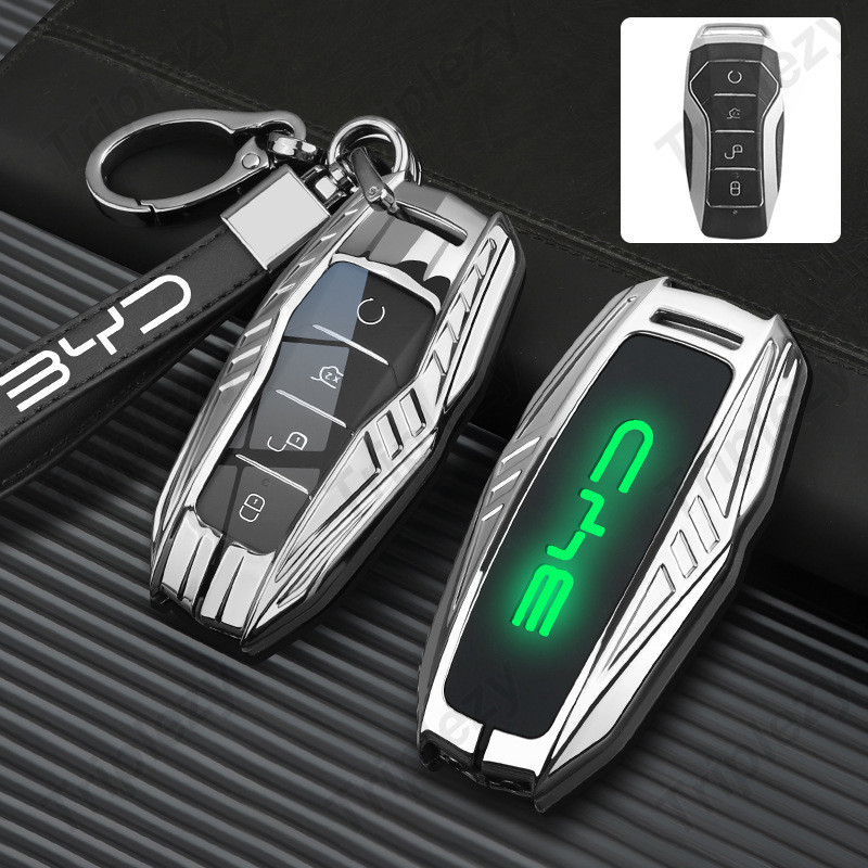 Zinc Alloy Luminous Silicone Car Smart Remote Key Cover Case Casing ...