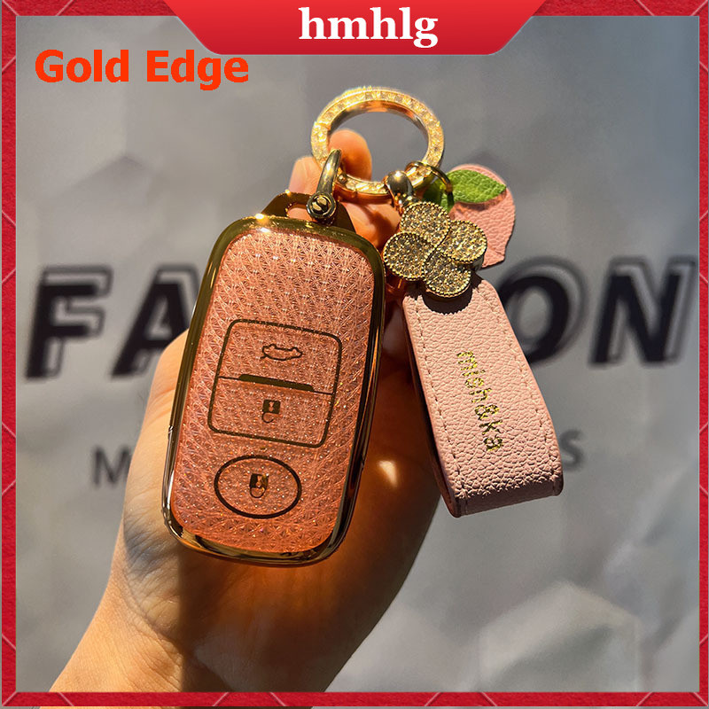 For Toyota vios 2023-2025 Car Key Case Bling Plating TPU Cover Keyless ...