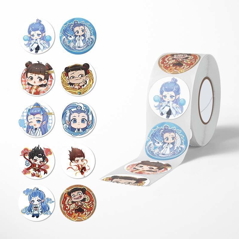 Nezha's Demon Boy Haunted Sea Stickers Cute Cartoon Anime Ao Bing Nezha ...